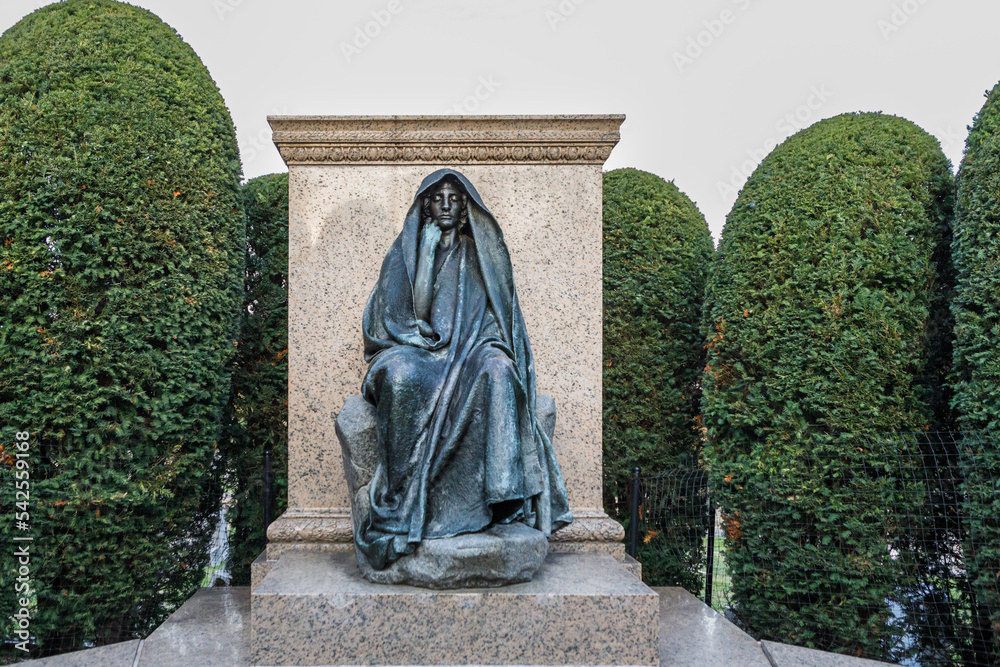Washington, DC USA - November 4, 2019: The Adams Memorial, a bronze ...