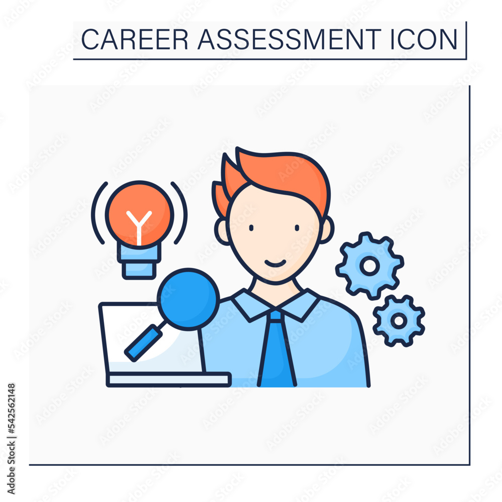 Creativity color icon.Producing fresh ideas for better work. Creator ...