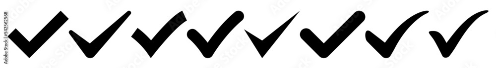 Check mark icons set Stock Vector | Adobe Stock