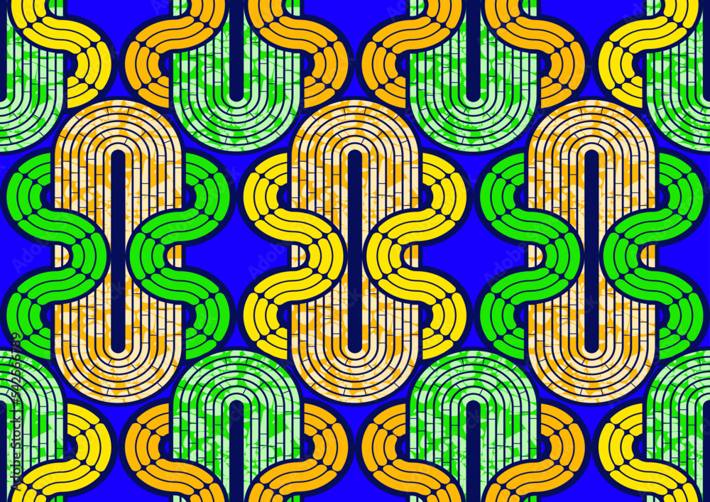 africa seamless pattern, straight lines and curves, textile art, tribal ...