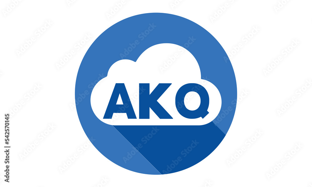 Vetor de AKQ cloud technology logo design vector template | monogram ...