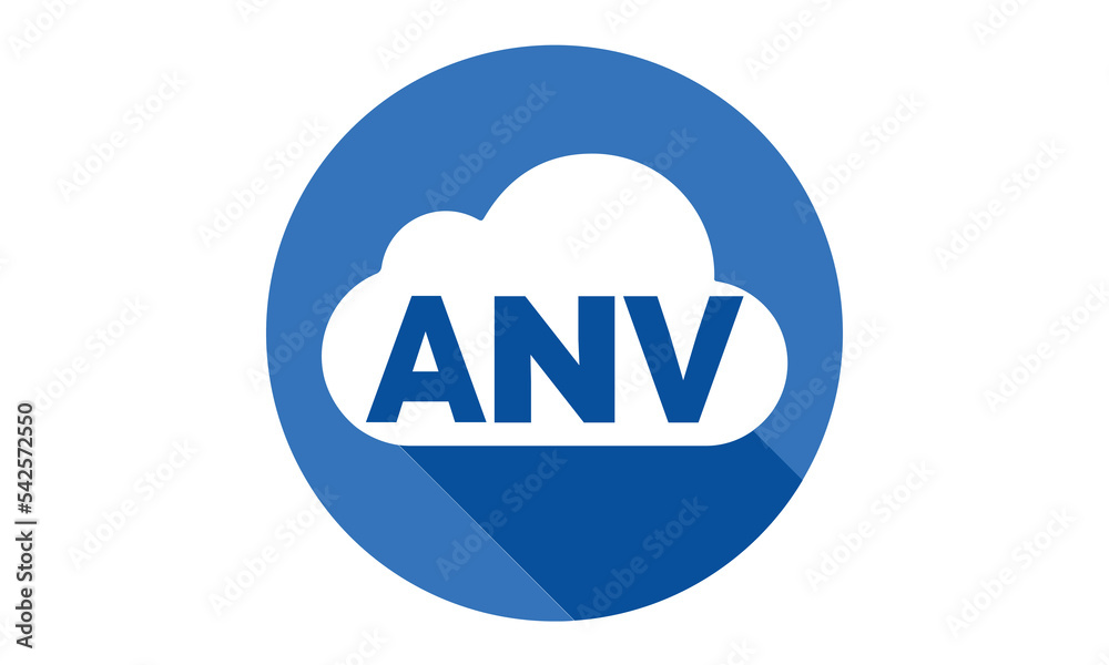 ANV cloud technology logo design vector template | monogram logo ...