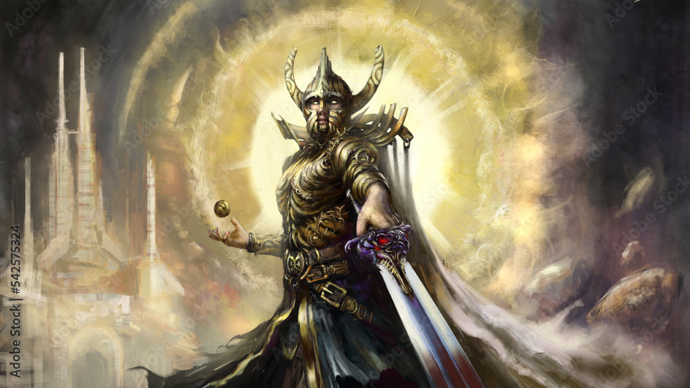 The holy warrior of Asgard guards the passage to Valhalla, he is ...