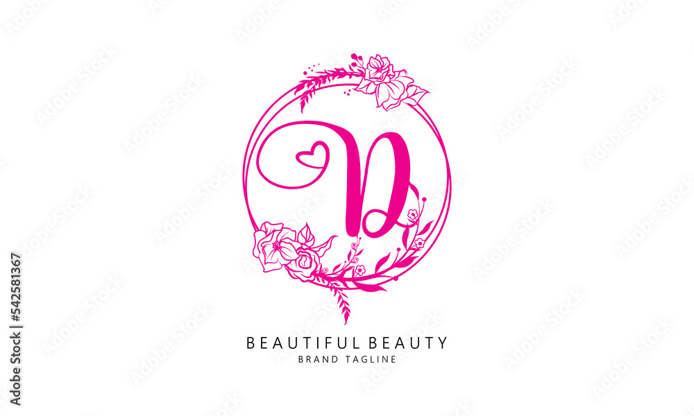 Rose love beauty letters for beauty and fashion brand and pink rose ...