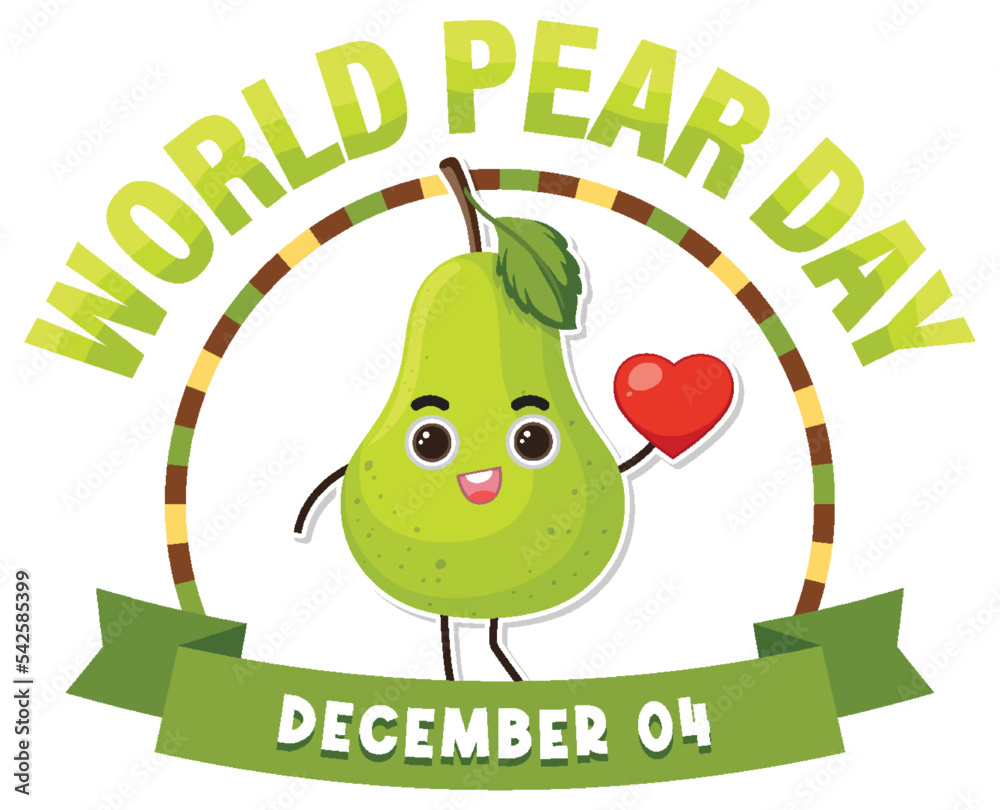 World pear day text for banner or poster design Stock-Vektorgrafik ...