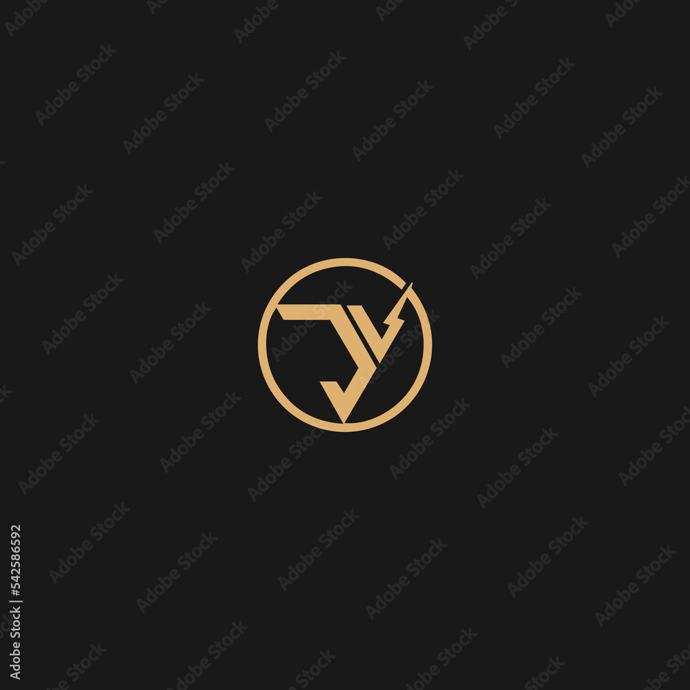 Circle JV Logo Vector. Swoosh Letter JV Logo Design for business and ...