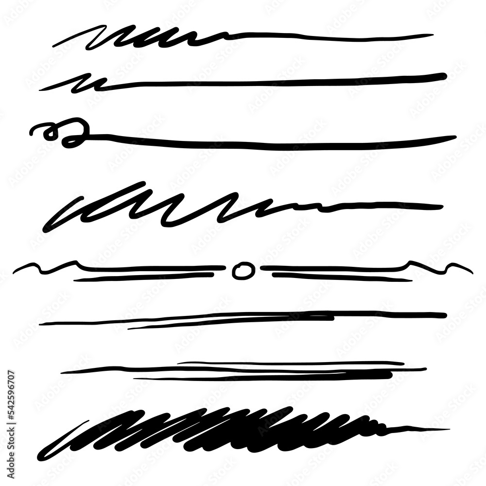 Doodle emphasis, underline, curly swishes, swashes, swoops. swirl ...