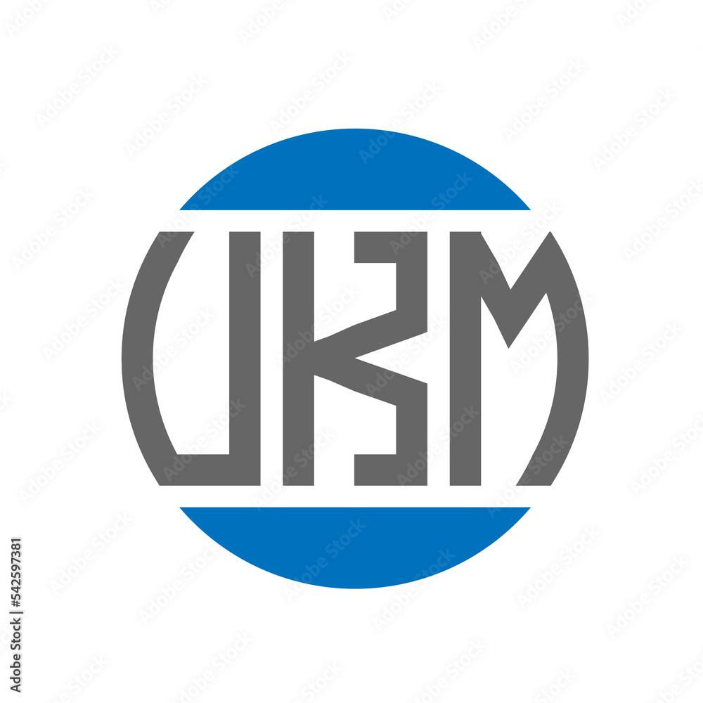 UKM letter logo design on white background. UKM creative initials ...