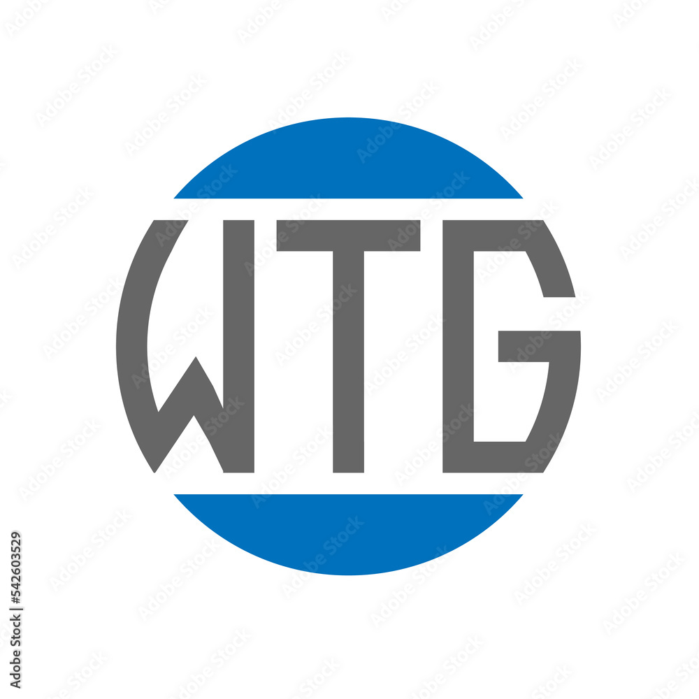 WTG letter logo design on white background. WTG creative initials ...