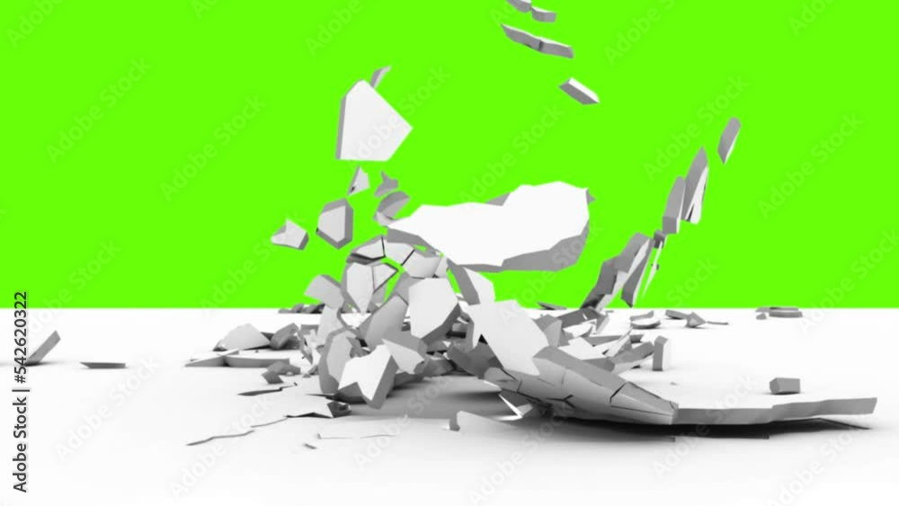 Ground Crack Debris Earthquake Green Screen 3D Renderings Animations ...