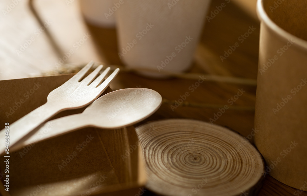 Eco friendly food packaging. Paper recycling zero waste natural ...