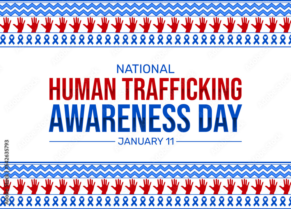 National Human Trafficking Awareness Day Wallpaper with red hands ...