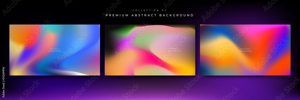 Colorful holographic gradient background design Stock Vector | Adobe Stock