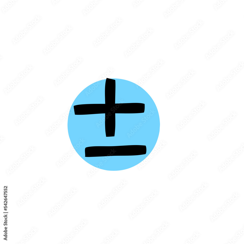 Hand Drawn Math Symbols Stock Vector | Adobe Stock