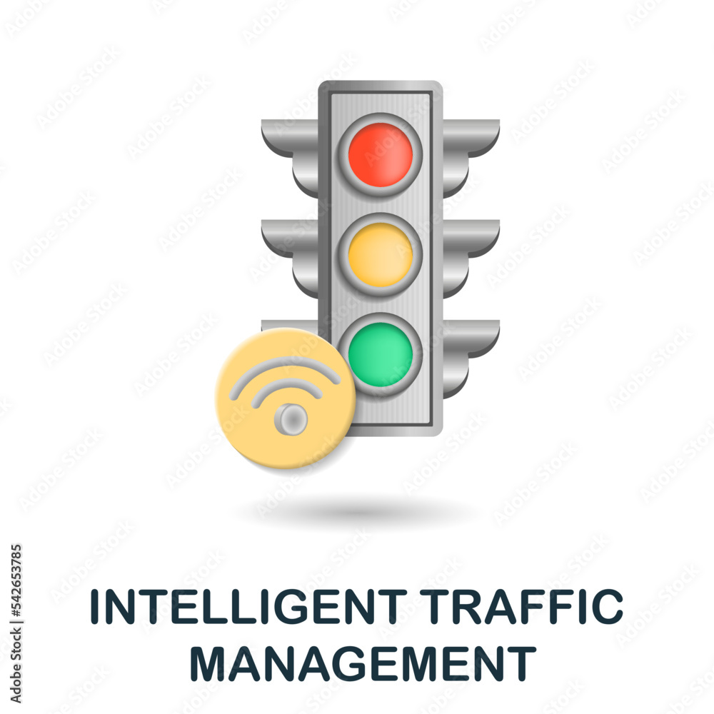 Intelligent Traffic Management icon. 3d illustration from smart city ...
