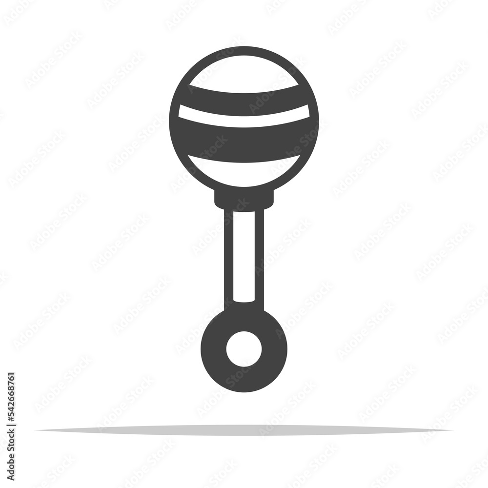 Baby rattle icon transparent vector isolated Stock Vector | Adobe Stock