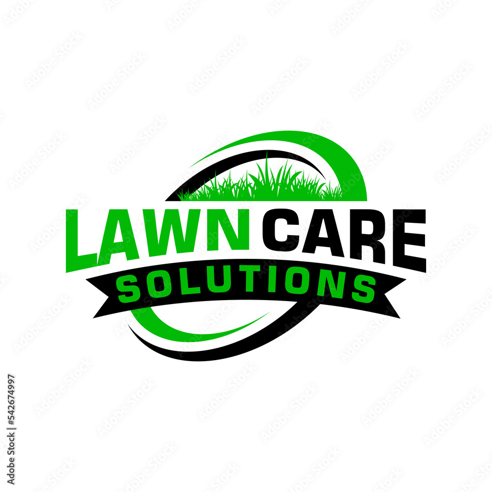 lawn care logo design creative idea vector design inspiration Stock ...