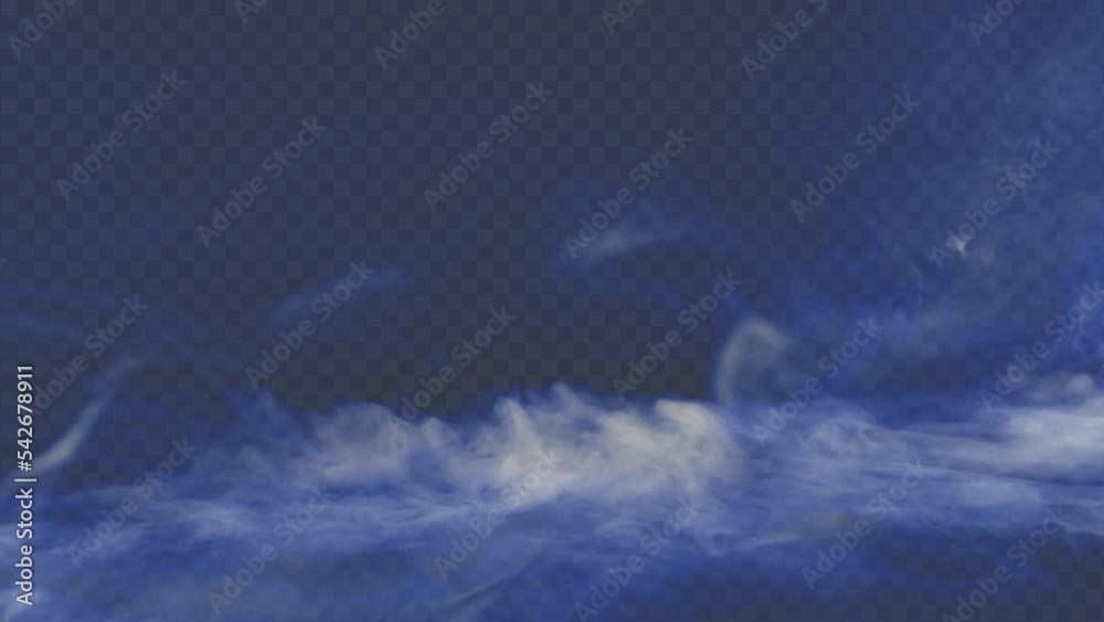 Vidéo Stock blue smoke floating on the floor, stage, on MOV PNG ...