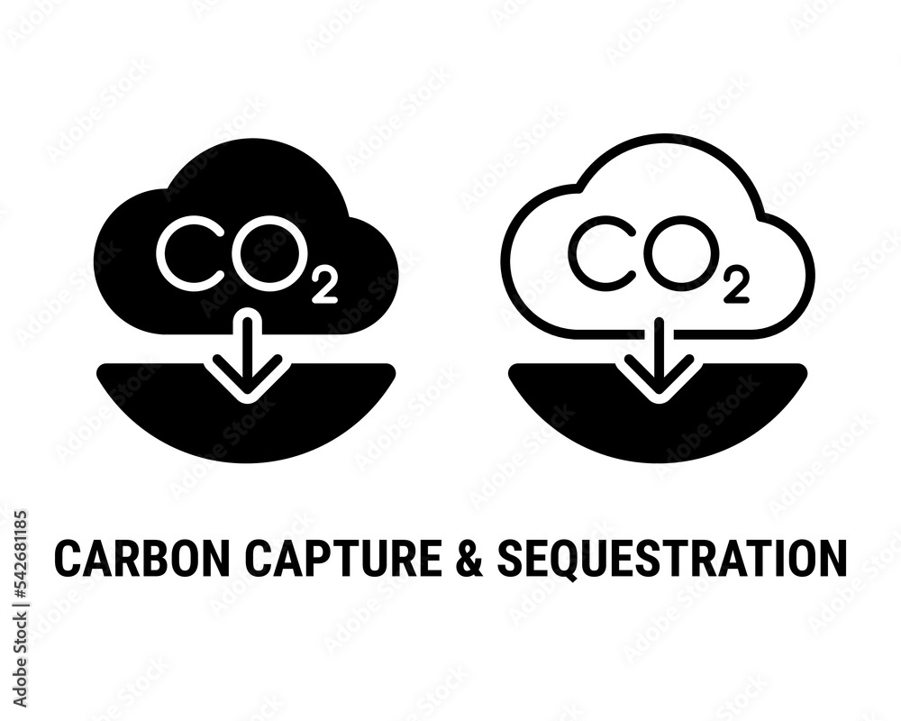 Carbon Capture and Sequestration vector icon illustration concept Stock ...
