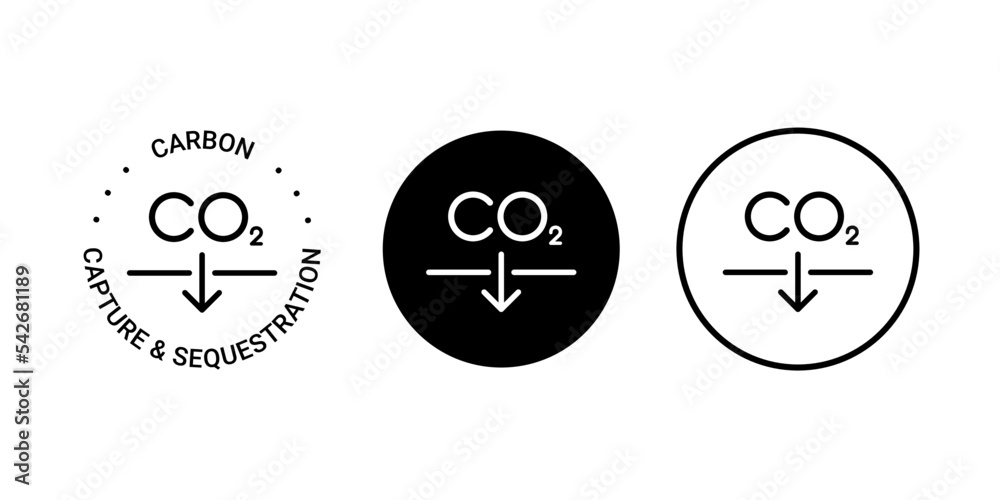 Carbon Capture and Sequestration vector icon illustration concept Stock ... Carbon Capture and Sequestration vector icon illustration concept Stock ...