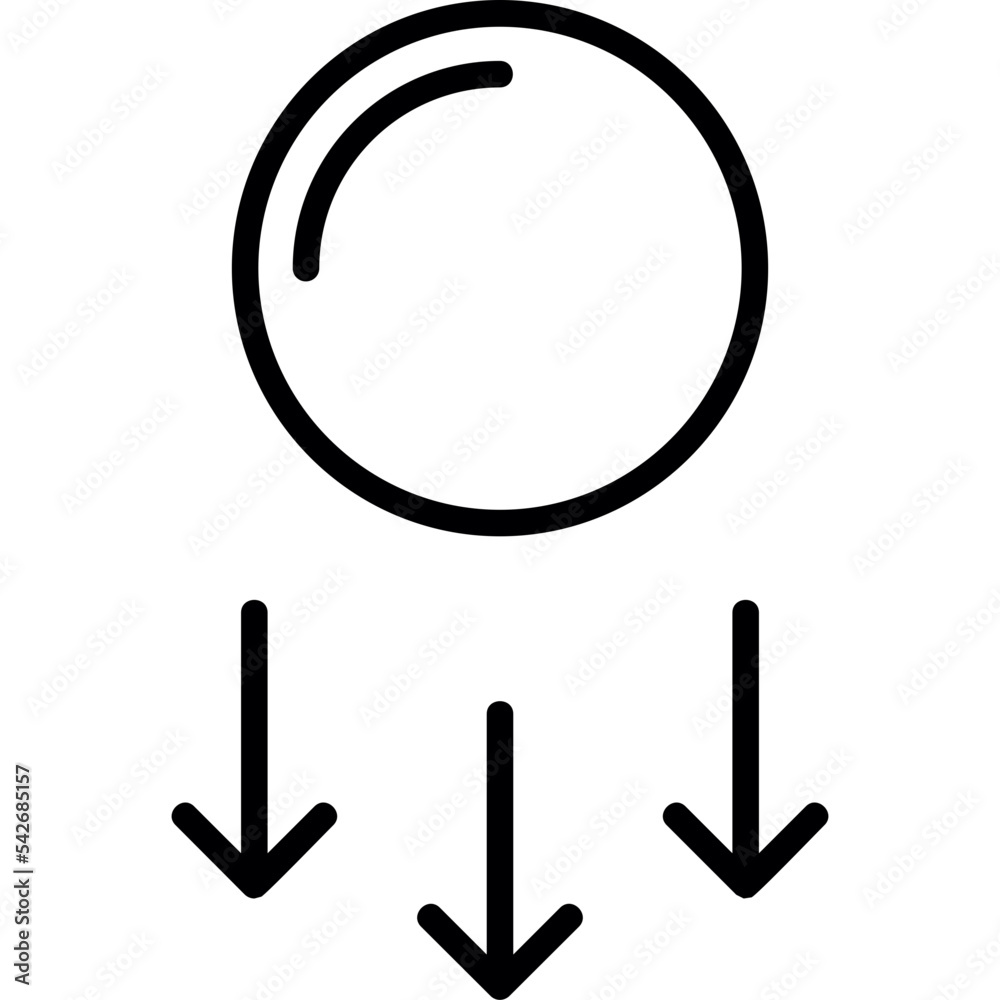 Gravitational Energy Icon Stock Vector | Adobe Stock