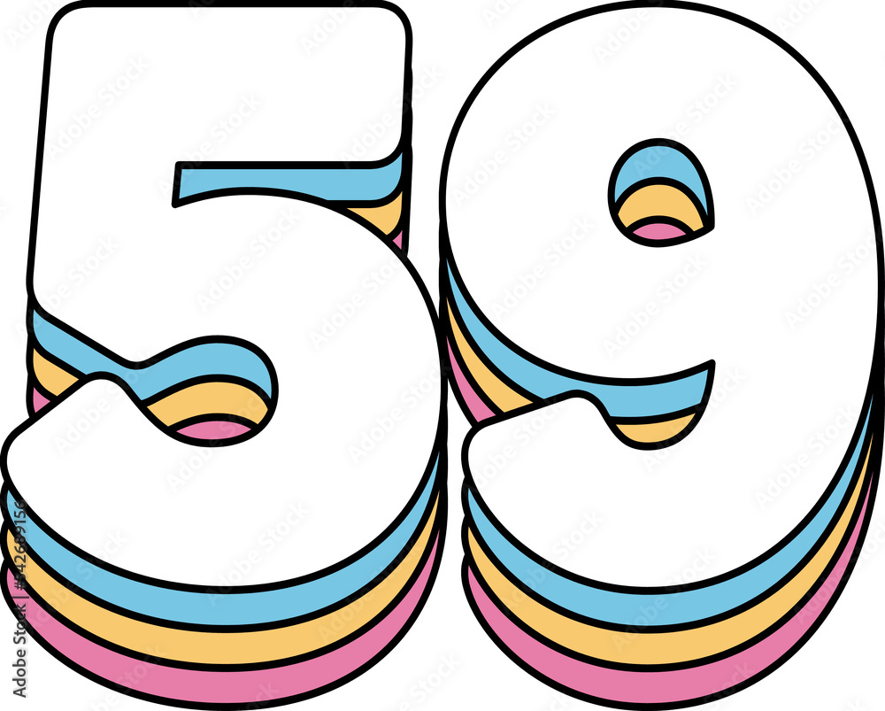 Number 59 Stock Illustration | Adobe Stock
