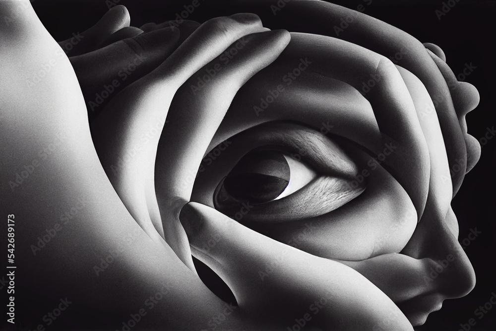 Midjourney abstract render of a mockup human face Stock Illustration ...