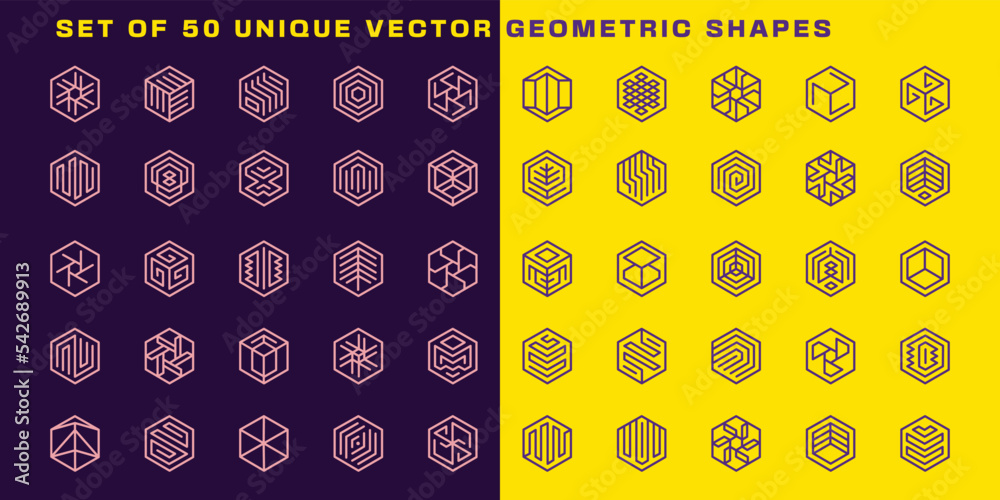 Its a set of 50 unique geometric shape vectors which could be used as ...