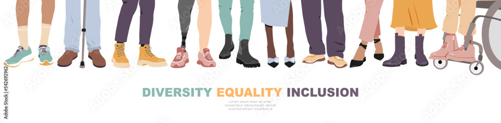 Diversity, Equality, Inclusion banner. Stock Vector | Adobe Stock