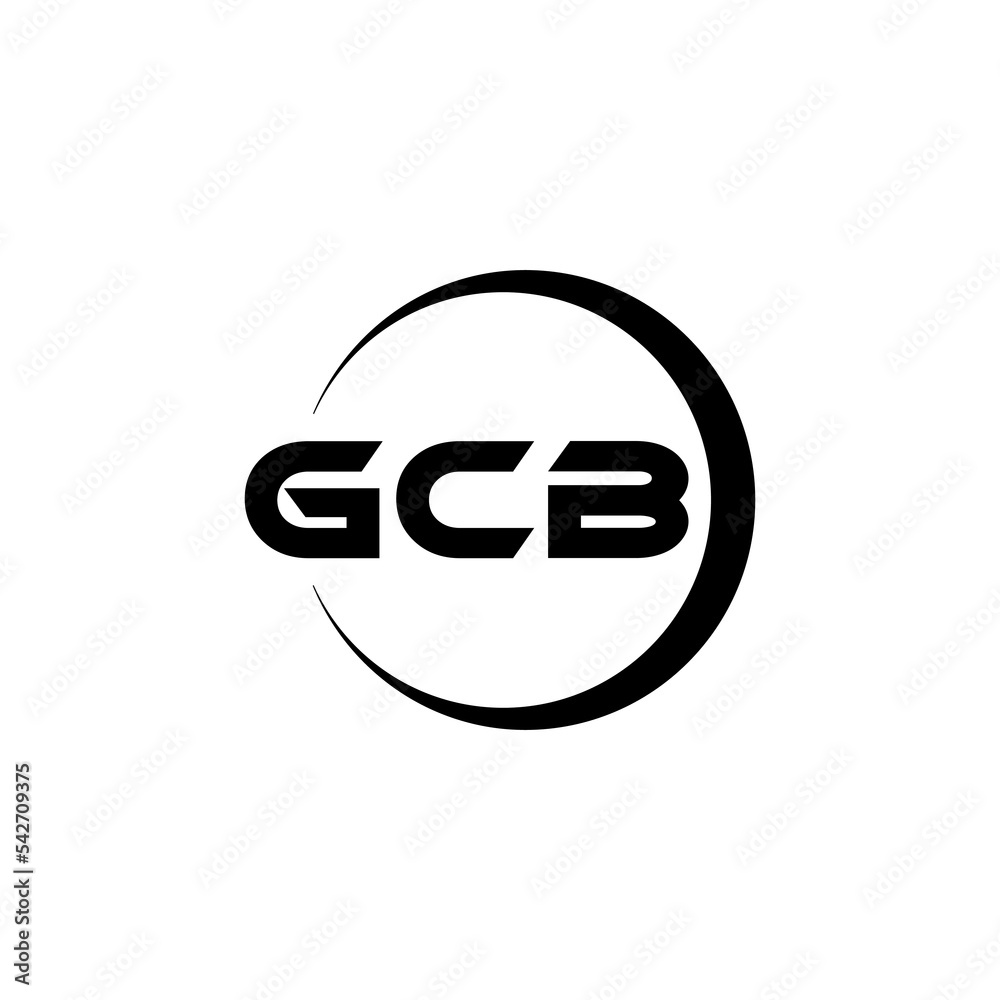 GCB letter logo design with white background in illustrator, cube logo ...
