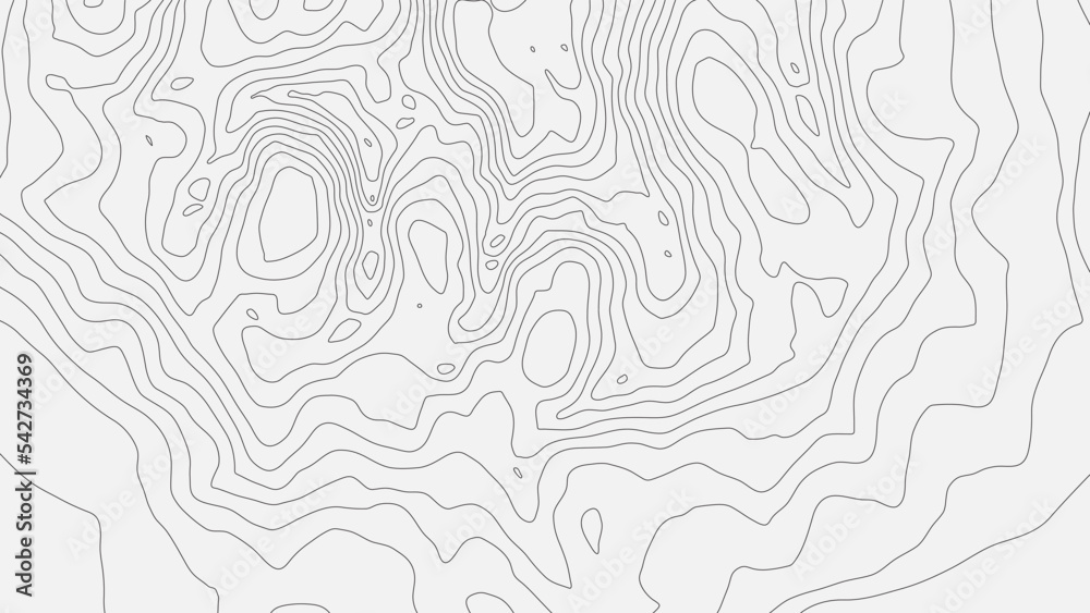 The stylized height of the topographic map contour in lines and ...