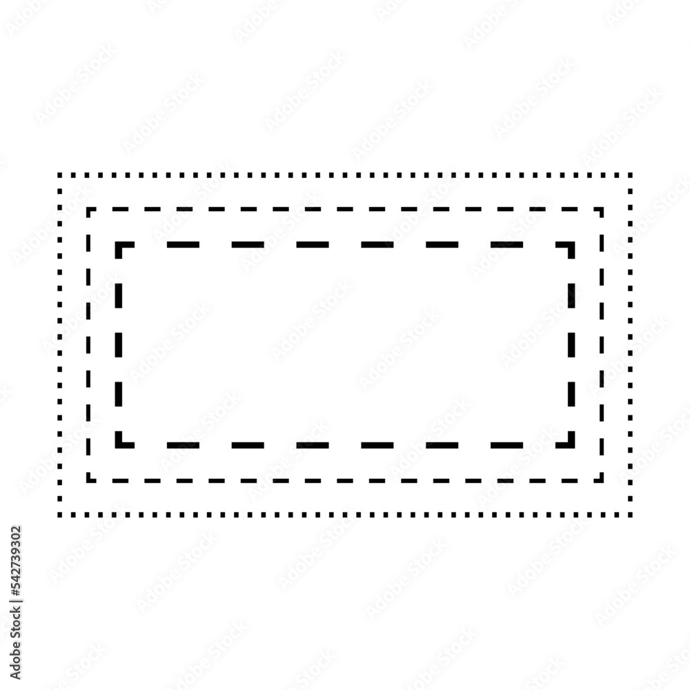 Tracing rectangle shape lines element for preschool, kindergarten and ...