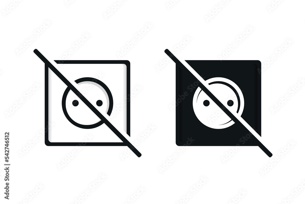 No socket sign symbol. Illustration vector Stock Vector | Adobe Stock