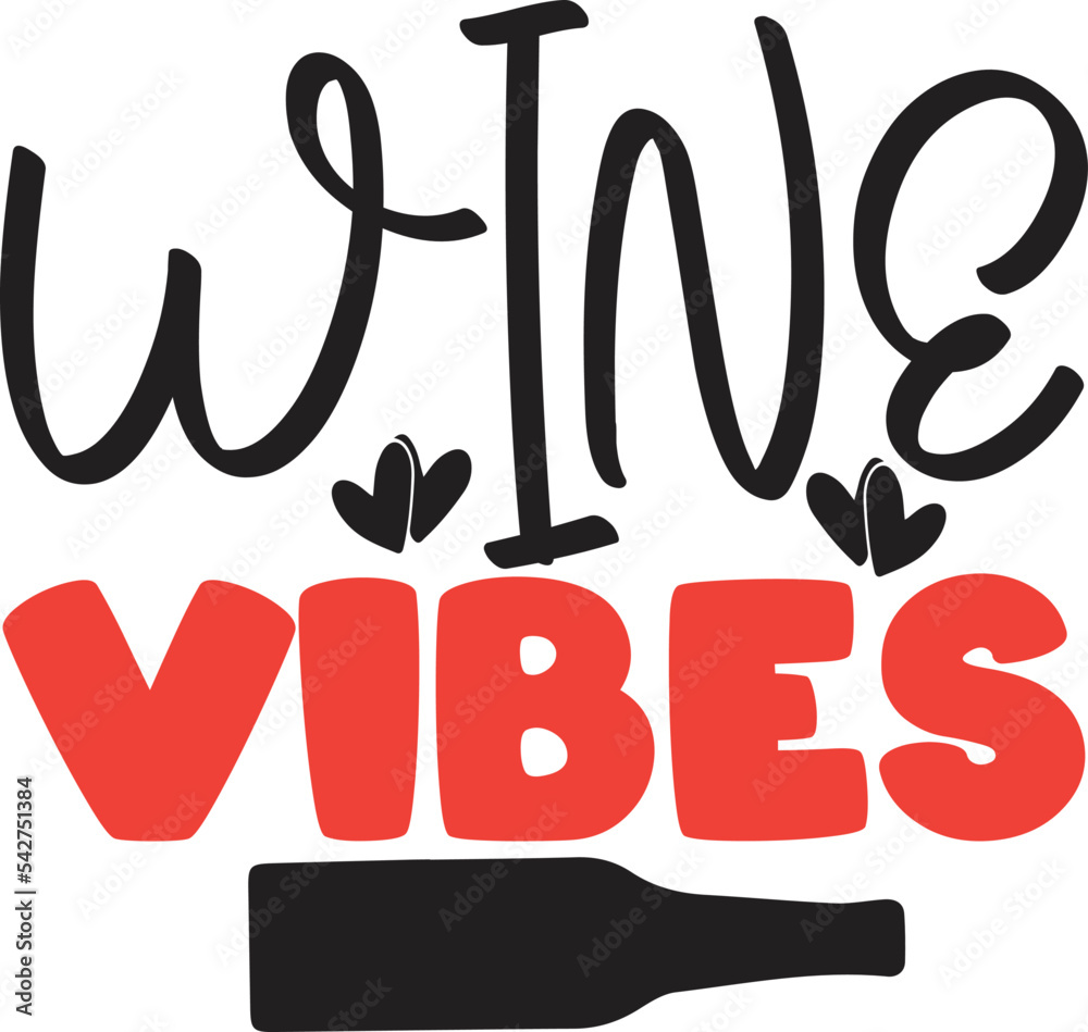 Wine SVG Design Stock Vector | Adobe Stock