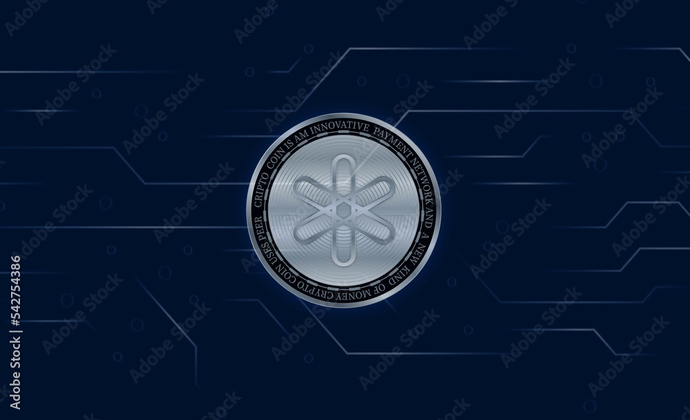 virtual coins and their logos. dent virtual currency logo. 3d ...