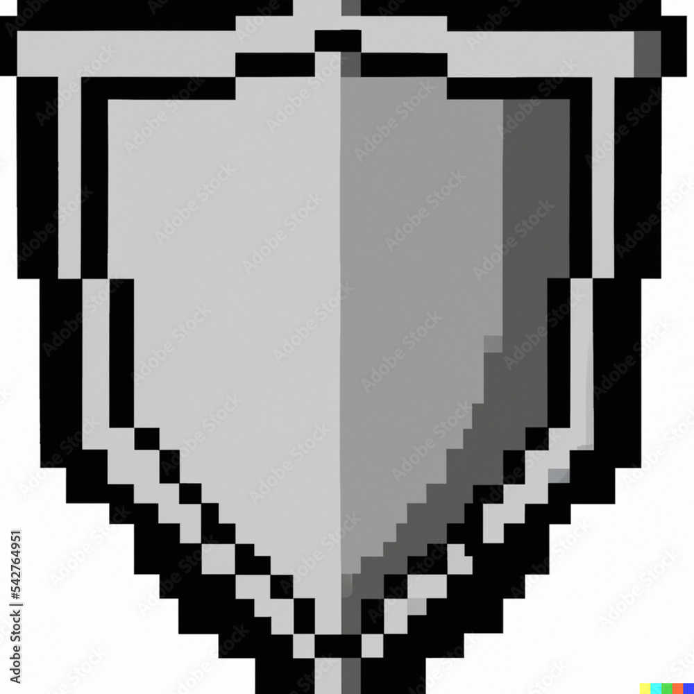 shield armor pixel art asset Stock Illustration | Adobe Stock