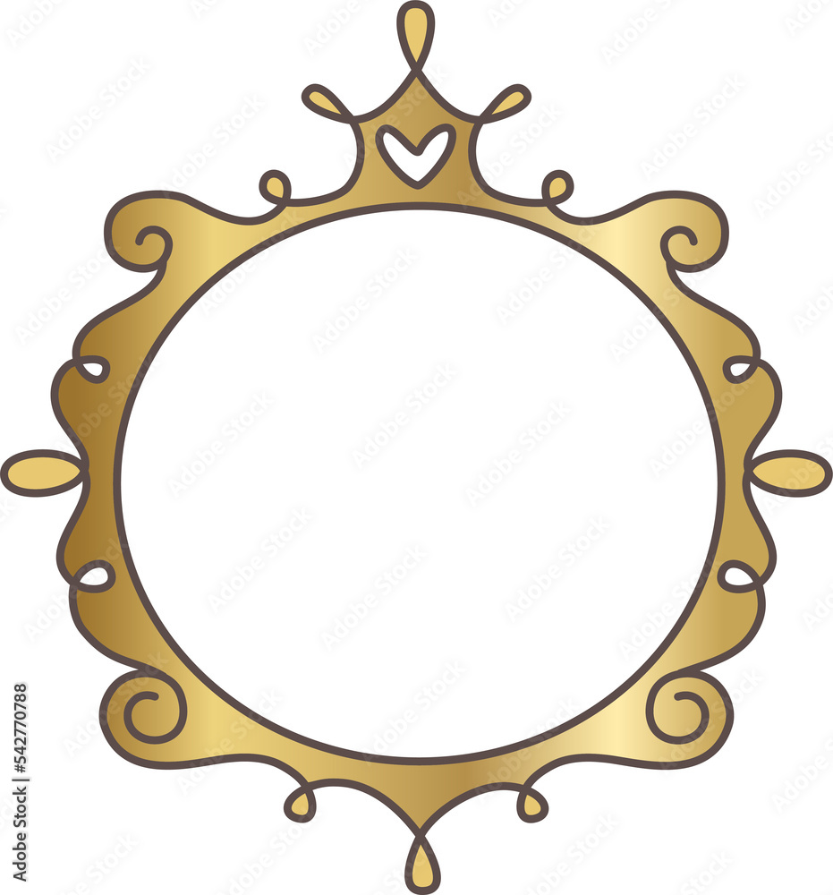 Princess frame. Royal mirror frame and majestic prince doodle border ...