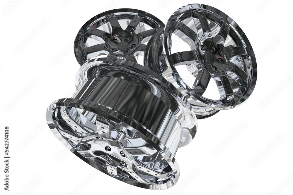 Chrome Alloy Wheels Stock Illustration | Adobe Stock