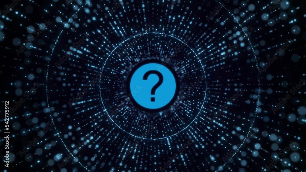 Video Stock Question mark sign on digital background. Abstract concept ...