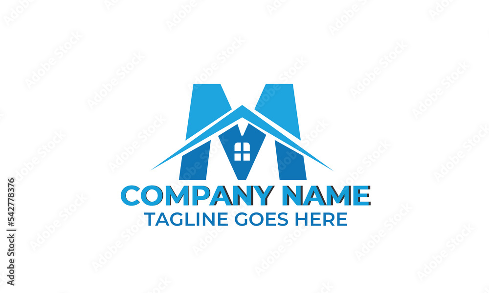 M Letter professional Real Estate Logo Design For your Company Stock ...