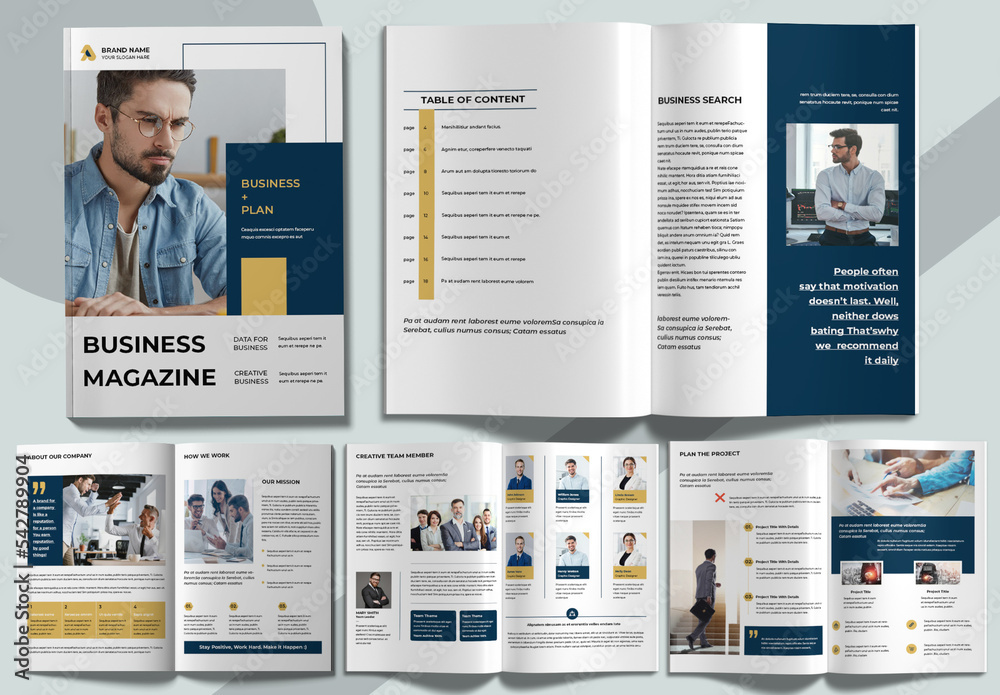 Business Magazine Template Design Stock Template | Adobe Stock