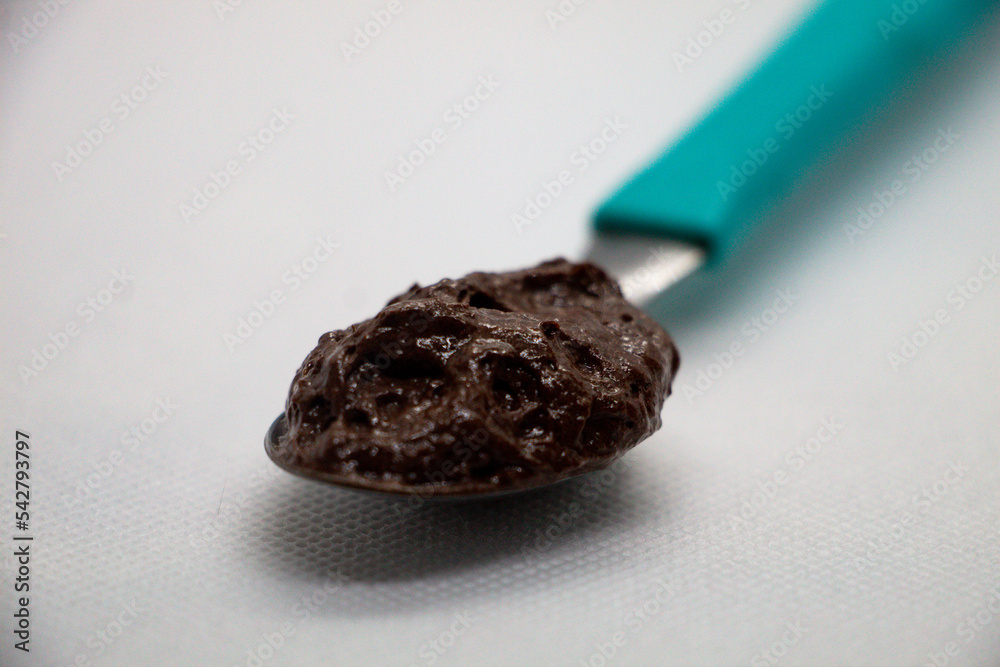 chocolate mousse spoon Stock Photo | Adobe Stock