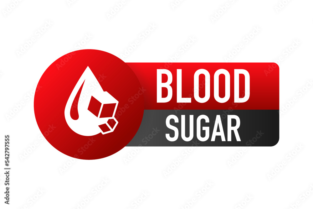 Diabetes icon - sugar cube dissolving inside blood drop. Vector ...