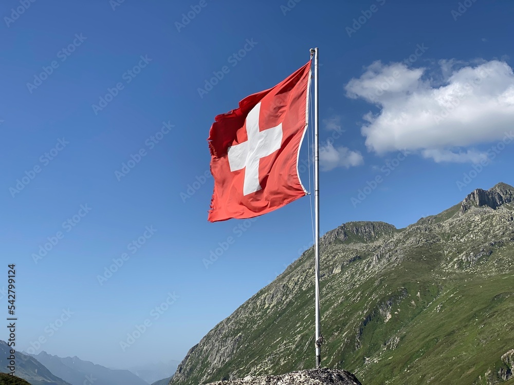 National flag of the Swiss Confederation (Flag of Switzerland ...