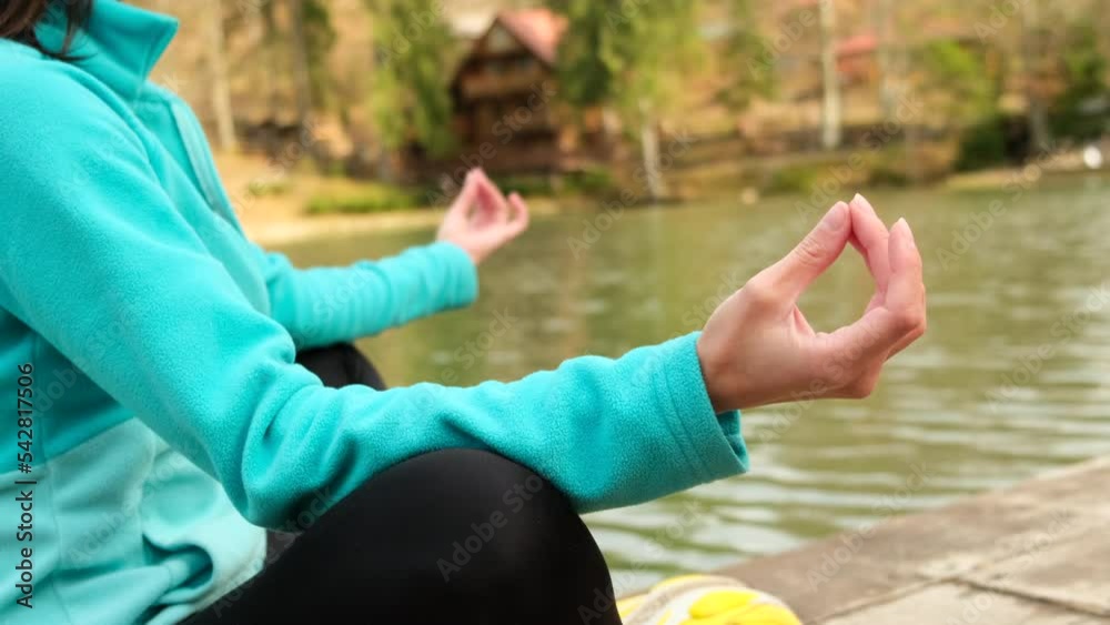 Yoga Woman Hands. Lotus Position. Candles and fingers mudra. Symbol of ...