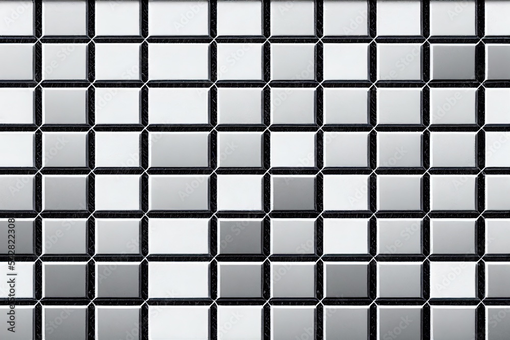 White rectangle mosaic tiles texture background. Classic white metro ...