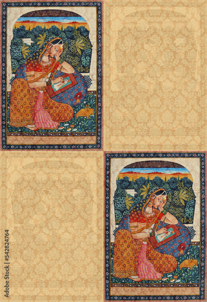 designs of traditional beautiful collage of indian vintage woman farmed ...