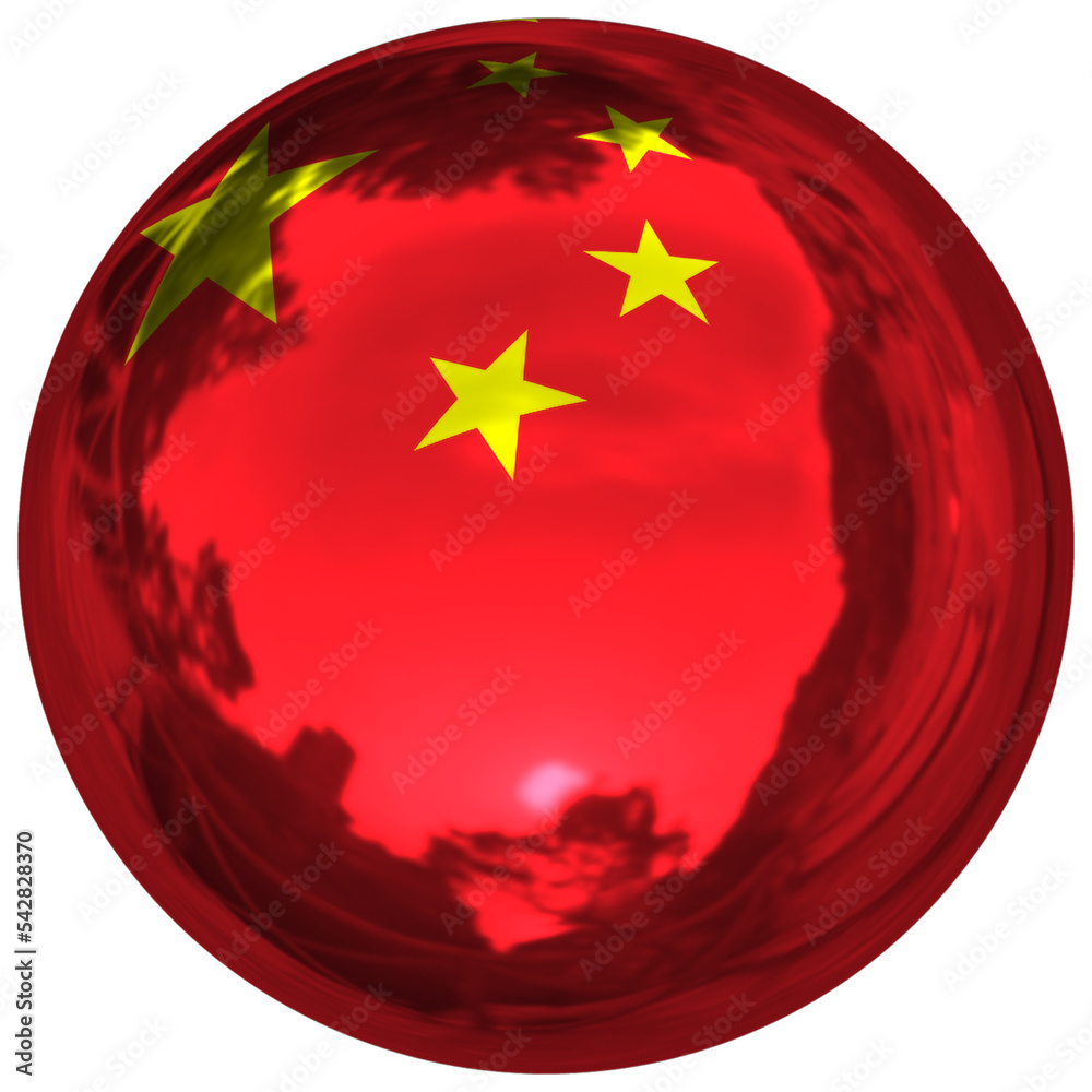 china_ball1.png, [PNG] Metal ball with Chinese flag pattern Stock ...
