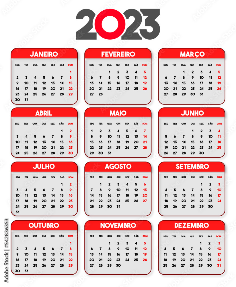 CALENDÁRIO BRASILEIRO, CALENDÁRIO EM PORTUGUÊS BRASIL, ANO 2023 ...