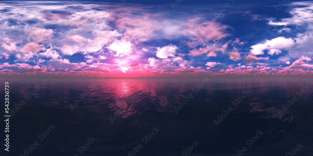 sea panorama, HDRI, environment map , Round panorama, spherical ...